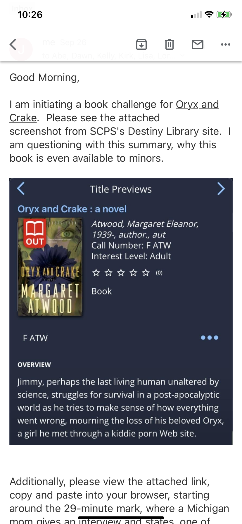 Cole Defends Obscene Books – The Spotsy Wire