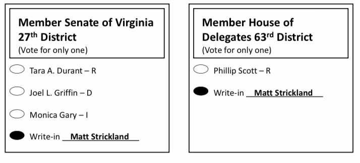 Matt Strickland Write-In Campaign – The Spotsy Wire